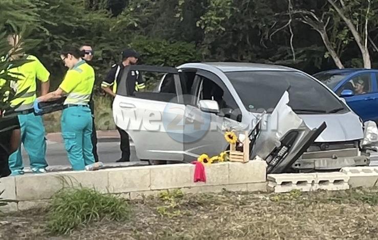 Chauffeur a perde control bay dal riba e median di Green Corridor pabao ...