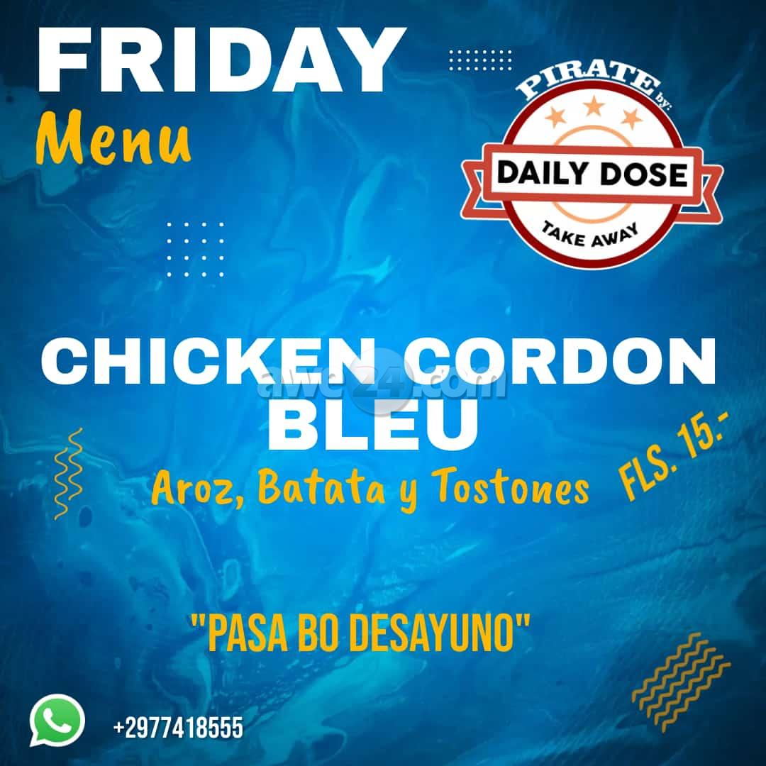 Daily Dose tin como special pa awe “Chicken Cordon Bleu” aroz, batata y ...