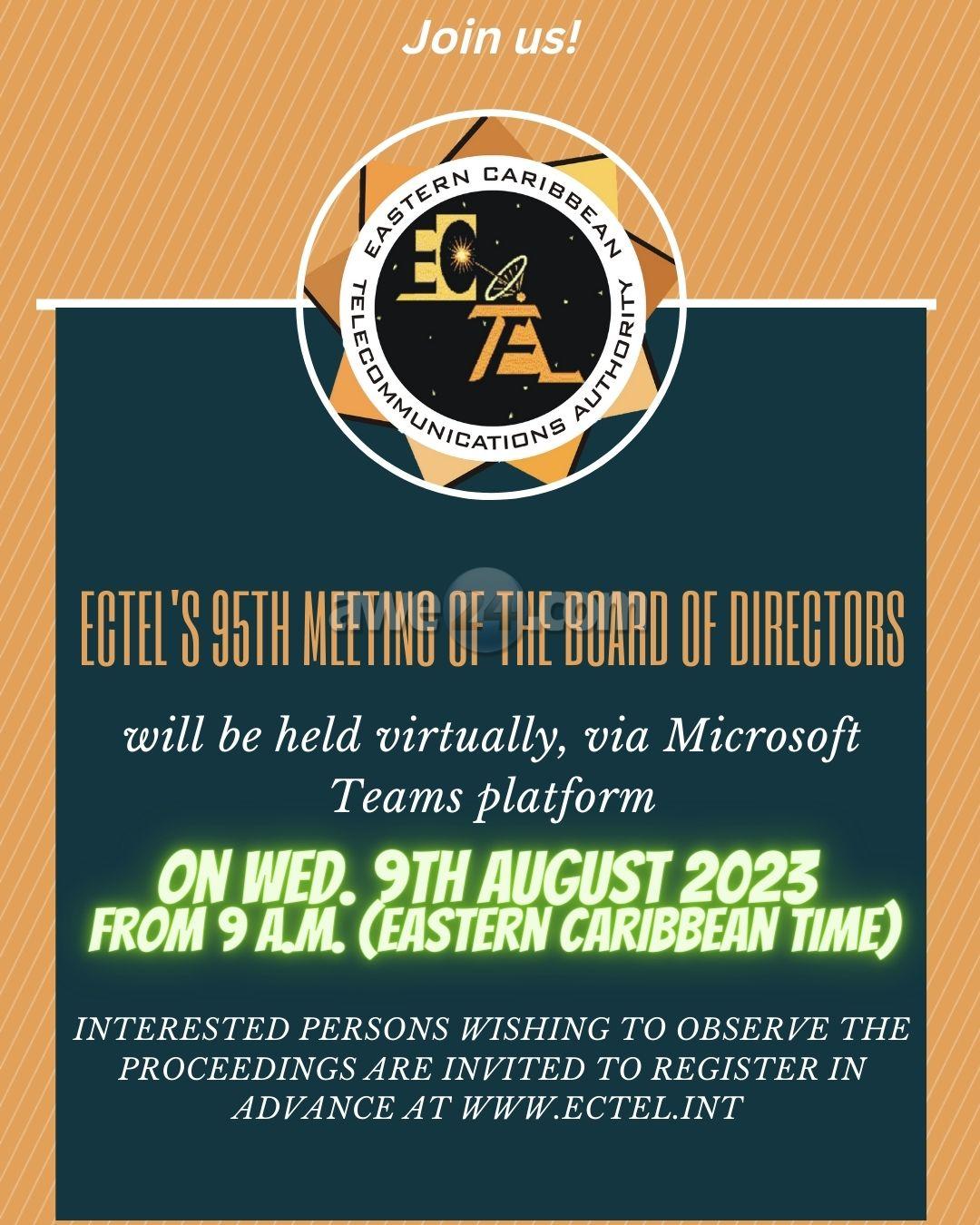 ECTEL Invites the Public to Observe its 95th Board of Directors Meeting ...